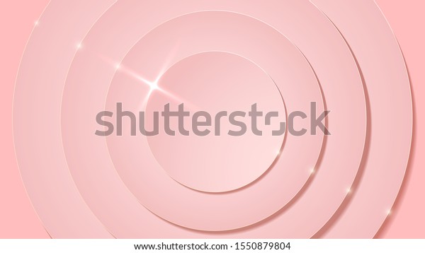 Rose Pink Circle Layers Sparkle Flare Stock Vector (Royalty Free ...
