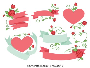 Rose Ribbon Stock Vector (Royalty Free) 576620545 | Shutterstock