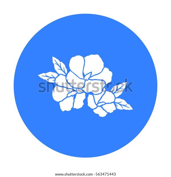 Rose Sharon Icon Black Style Isolated Stock Vector (Royalty Free) 563471443