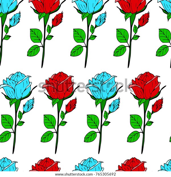Rose Vector Illustration Doodle Style Design Stock Vector (Royalty Free ...