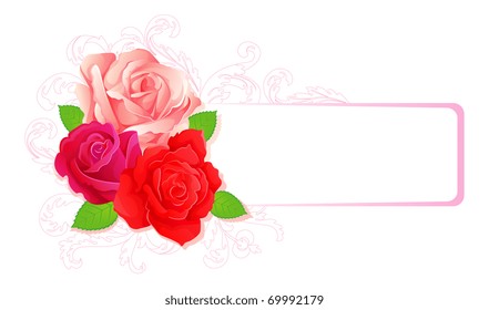 Roses Banner Stock Vector (Royalty Free) 69992179 | Shutterstock