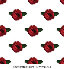 Roses Pattern Flower Wallpaper 3d Mesh Stock Vector (Royalty Free ...