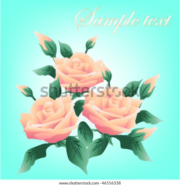 Roses Swirls Vector Illustration Stock Vector (Royalty Free) 46556338 ...