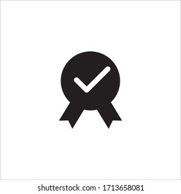 Hand Drawn Ribbon Check Mark Icon Stock Vector (Royalty Free ...