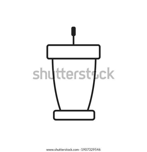Rostrum Icon Design Isolated On White Stock Vector (Royalty Free ...