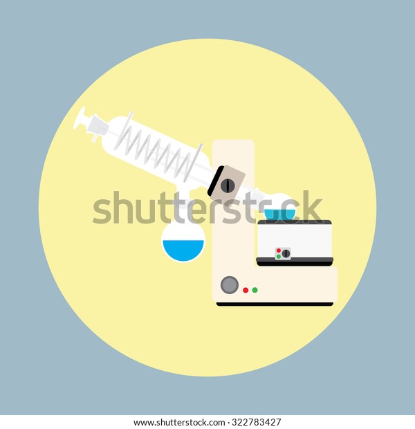Rotary Evaporator Flat Design Vector Illustration Stock Vector (Royalty ...