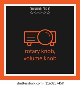 Rotary Knob Volume Knob Vector Icon Stock Vector (Royalty Free ...