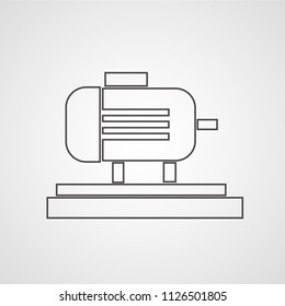 Rotary Motor Isolated Flat Vector Icon Stock Vector (Royalty Free ...