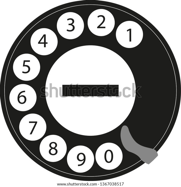 Rotary Phone Dial Stock Vector (Royalty Free) 1367038517