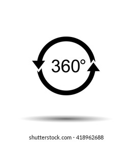 Rotate 360 Degrees Icon Stock Vector (Royalty Free) 418962688 ...