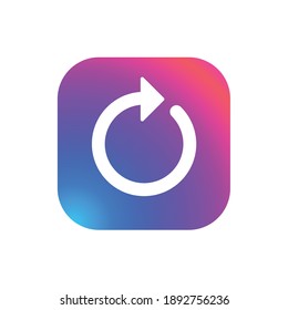 Rotate Arrow App Icon Button Stock Vector (Royalty Free) 1892756236 ...