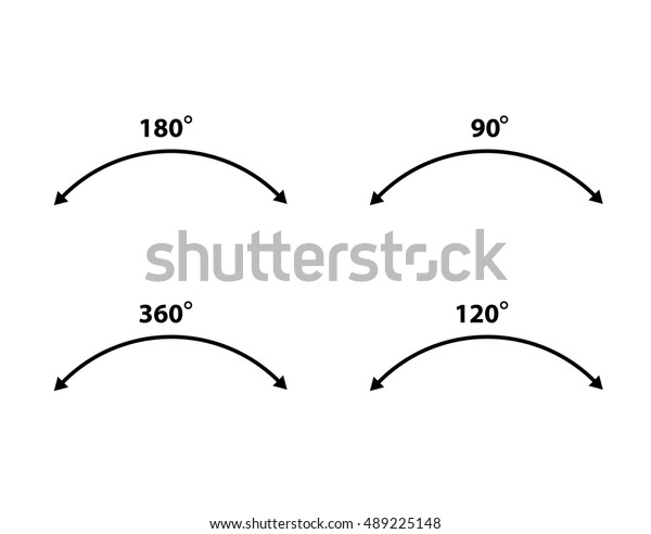 Rotate Arrow Icon 90 120 180 Stock Vector (Royalty Free) 489225148