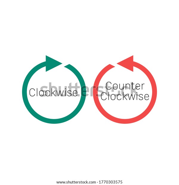 Rotate Clockwise Rotate Counterclockwise Arrows Stock Stock Vector ... Rotate Clockwise Rotate Counterclockwise Arrows Stock Stock Vector ...