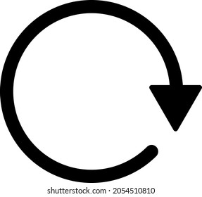 Rotate Cw Vector Illustration Flat Illustration Stock Vector (Royalty ...
