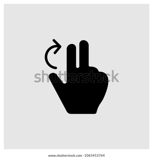 Rotate Hand Vector Icon Trendy Flat Stock Vector (Royalty Free ...