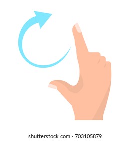Rotate Right Touch Screen Gesture Vector Stock Vector (Royalty Free ...
