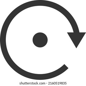 Rotate Right Vector Illustration Flat Illustration Stock Vector ...