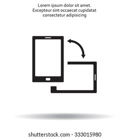 Rotate Smartphone Cellular Phone Tablet Icons Stock Vector (Royalty ...