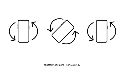 Rotate Smartphone Icon Device Rotation Icon Stock Vector (Royalty Free ...