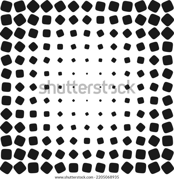 Rotated Squircle Silhouette Shapes Halftone Pattern Stock Vector ...