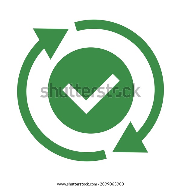 Rotating Arrow Check Mark Icon Vectors Stock Vector (Royalty Free ...