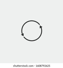 Rotating Arrow Vector Icon Counter Clockwise Stock Vector (Royalty Free ...