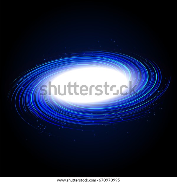 Rotating Blue Light Shiny Sparkles Flat: vector de stock (libre de ...