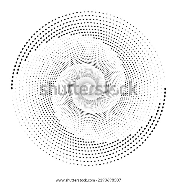 Rotating Circles Composed Dots Graphic Elements Stock Vector (Royalty ...