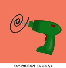 Rotating Drill Vector Electric Drill Icon Stock Vector (Royalty Free ...
