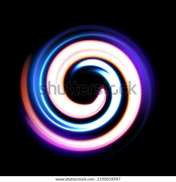 Rotating Multicolor Swirl Lights Isolated Easy Stock Vector (Royalty ...