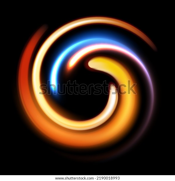 Rotating Multicolor Swirl Lights Isolated Easy Stock Vector (Royalty ...