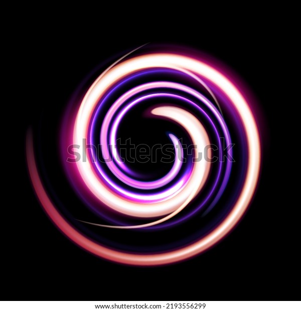 Rotating Multicolor Swirl Lights Isolated Easy Stock Vector (Royalty ...