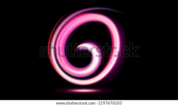 Rotating Multicolor Swirl Lights Isolated Easy Stock Vector (Royalty ...