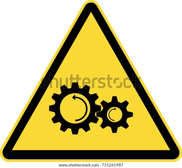 Rotating Parts Warning Sign Stock Vector (Royalty Free) 715261987