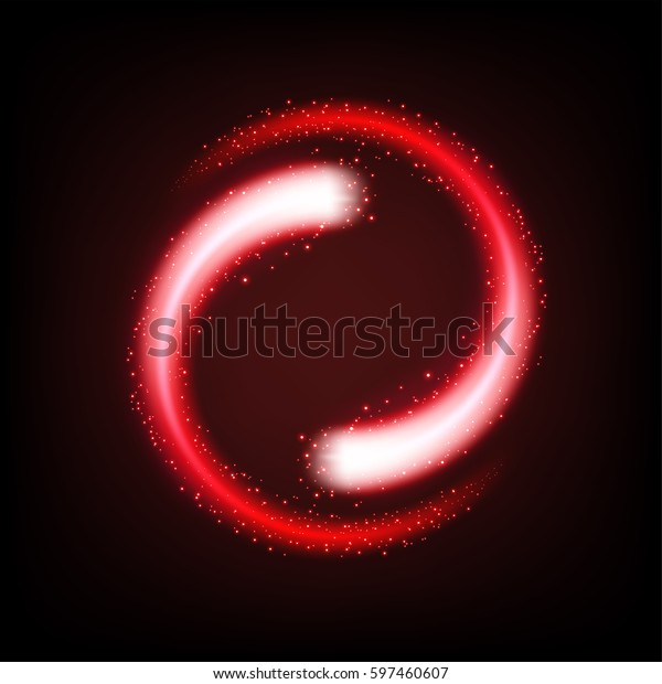 Rotating Red Light Shiny Sparkles Suitable Stock Vector (Royalty Free ...