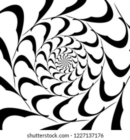 Rotating Spiral Symmetrical Pattern Abstract Black Stock Vector ...