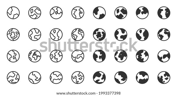 Rotating World Globe Planet Earth Sign Stock Vector (Royalty Free ...