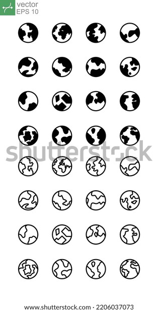 Rotating World Globe Planet Earth Sign Stock Vector (Royalty Free ...