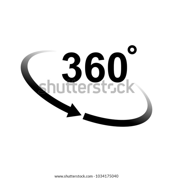 Rotation 360 Vector Icon Stock Vector (Royalty Free) 1034175040 ...