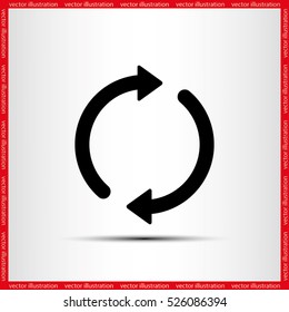 Rotation Arrows Icon Vector Illustration Eps10 Stock Vector (Royalty ...