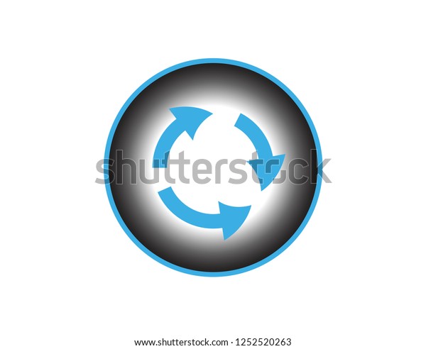 Rotation Arrows Vector Icon Stock Vector (Royalty Free) 1252520263 ...