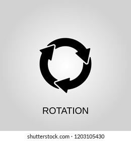 Rotation Icon Rotation Symbol Flat Design Stock Vector (Royalty Free ...