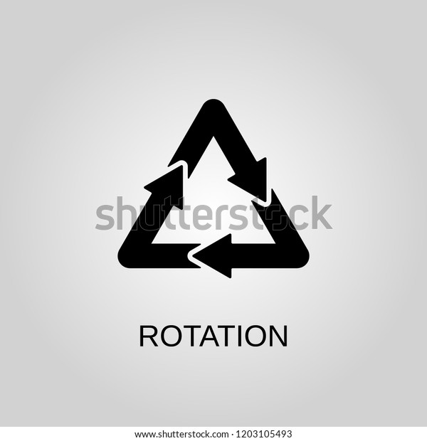 Rotation Icon Rotation Symbol Flat Design Stock Vector (Royalty Free ...