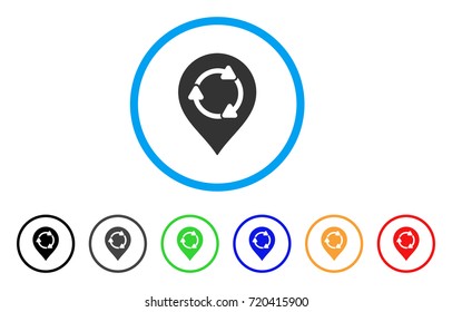 Rotation Map Marker Rounded Icon Style Stock Vector (Royalty Free ...