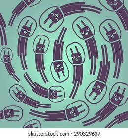 Rotation Rabbits Stock Vector (Royalty Free) 290329637 | Shutterstock