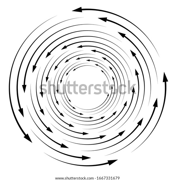 Rotation Revolve Torsion Concept Circular Arrow Stock Vector (Royalty ...