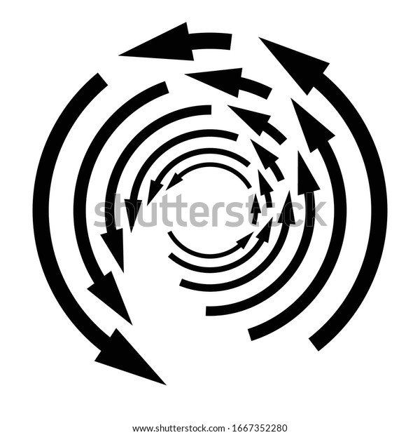 Rotation Revolve Torsion Concept Circular Arrow Stock Vector (Royalty ...