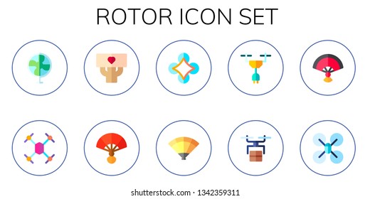 Rotor Icon Set 10 Flat Rotor Stock Vector (Royalty Free) 1342359311 ...