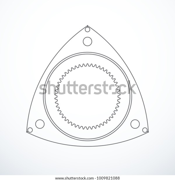Rotor Rotary Wankel Engine Vector Illustration Stock Vector (Royalty ...