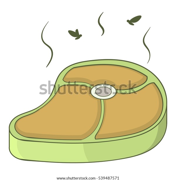 Rotten Piece Meat Icon Cartoon Illustration Stock-vektor (royaltyfri ...